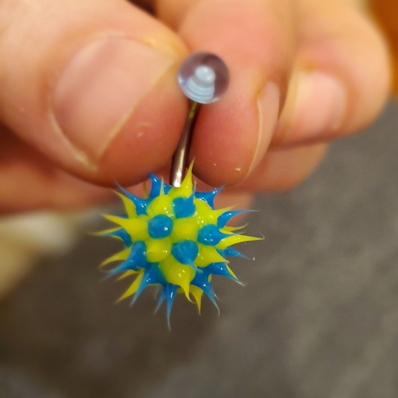 Jewelry | Belly Button Ring Navel Piercing With Spike Silicone Ball ...